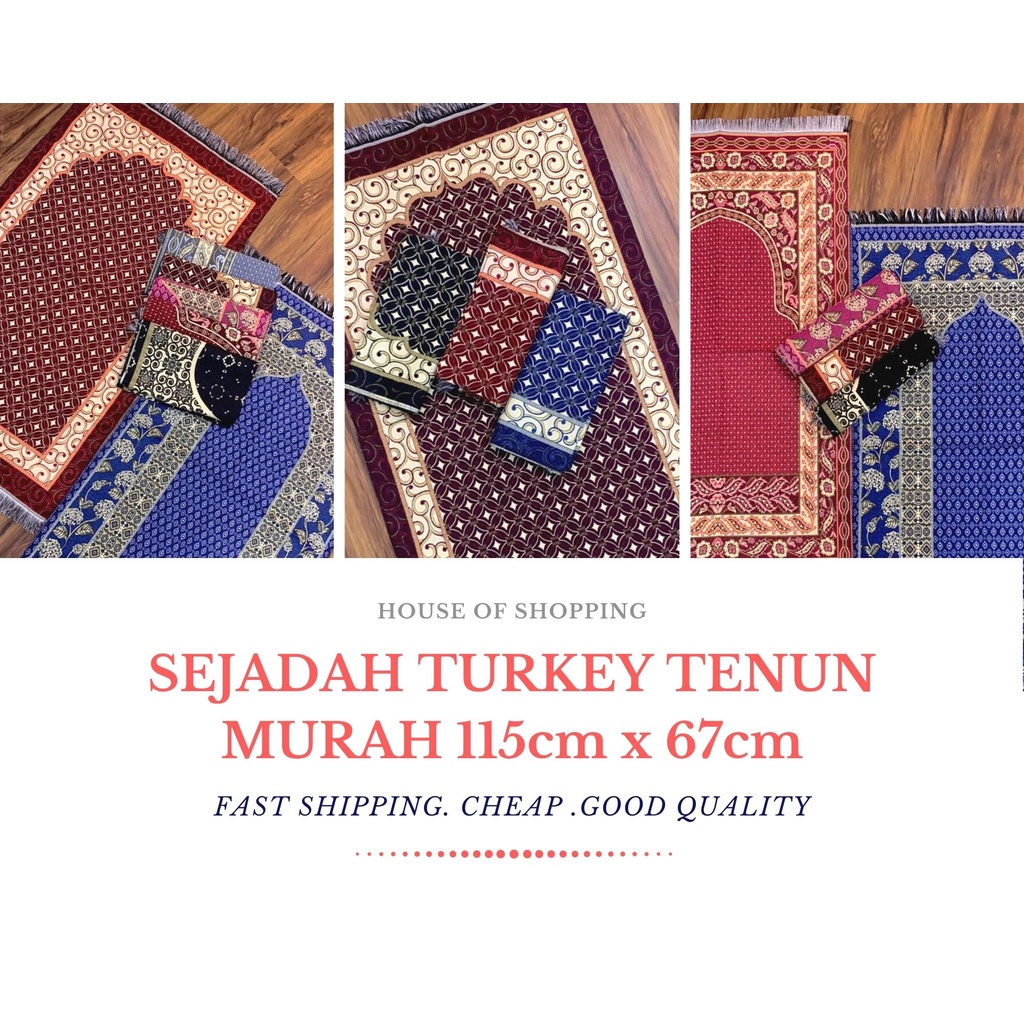 SEJADAH TURKEY TENUN MURAH 115cm x 67cm Sejadah Doorgift Sejadah ...
