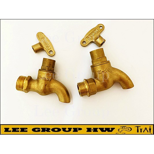 1/2 Brass Loose Key Bib Tap. Kepala Paip Air dengan kunci | Shopee Malaysia