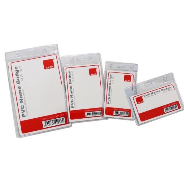 Waterproof Clear PVC Plastic Name Tag Badge ID Card Holders | Shopee ...