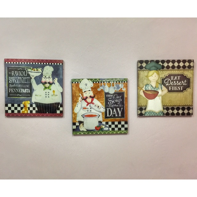 KITCHEN WALL DECO FRAME (SET 3 pcs) | Shopee Malaysia
