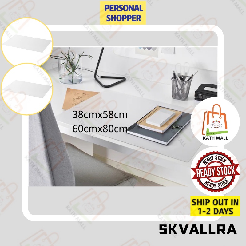 IKEA SKVALLRA Desk pad, white/transparent I Pelapik meja | Shopee Malaysia