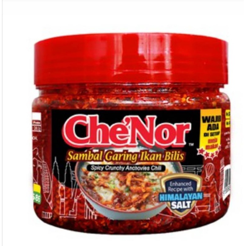 CHE'NOR Sambal Garing Ikan Bilis (Spicy Crunchy Anchovies) 160g/Super ...
