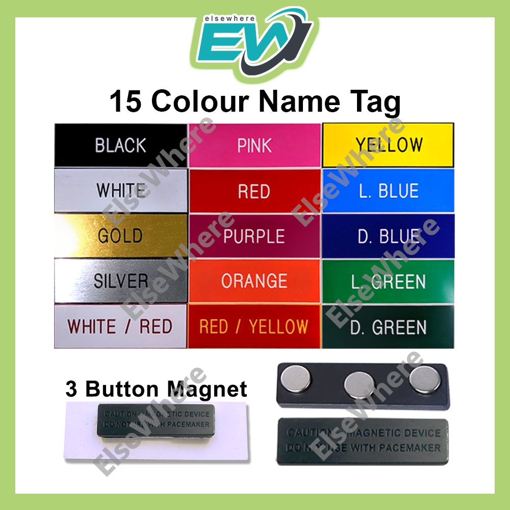 Name Tag Colour Pengawas Rumi with Magnet fastner | Shopee Malaysia