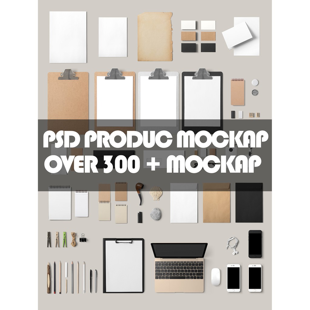 ( PSD ) Photoshop smart object mockup template for graphic designer ...