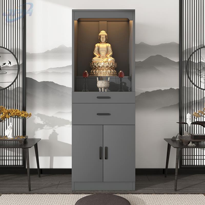 Buddhist altar cabinet for table household shrine Buddha statue God of ...