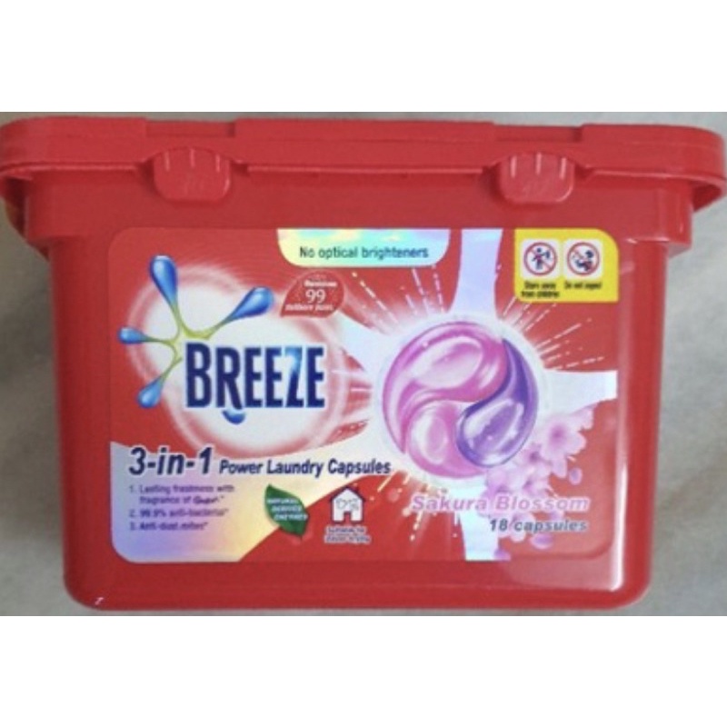 Breeze 3 in 1 Power Laundry Capsules Sakura Blossom | Shopee Malaysia