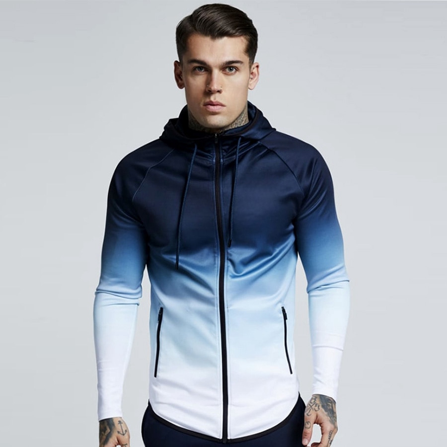 Running Jacket Gym Training Fitness Sportswear Hiking Jersey Windproof ...