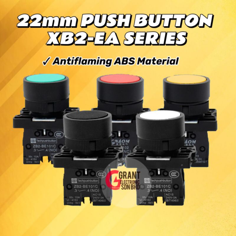 22mm PUSH BUTTON SWITCH XB2-EA WITH 1 CONTACT NO/NC BLOCK | Shopee Malaysia