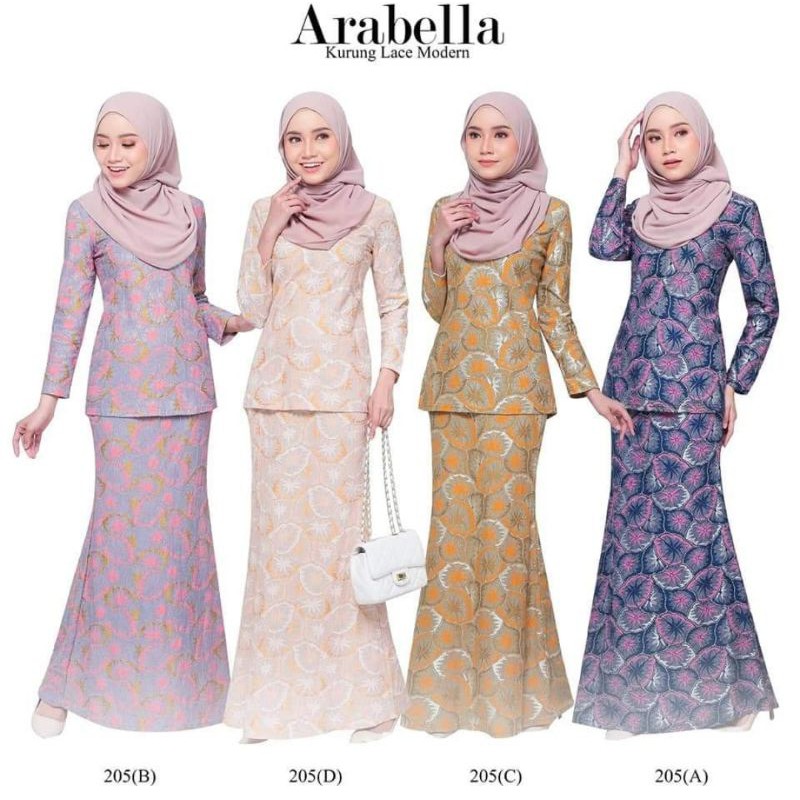 Arabella 3 by Chic choc Baju Kurung Modern Lace. baju raya. raya 2021 ...