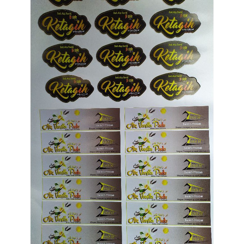 Tempah custom stiker waterproof,paper, wallpapers. | Shopee Malaysia