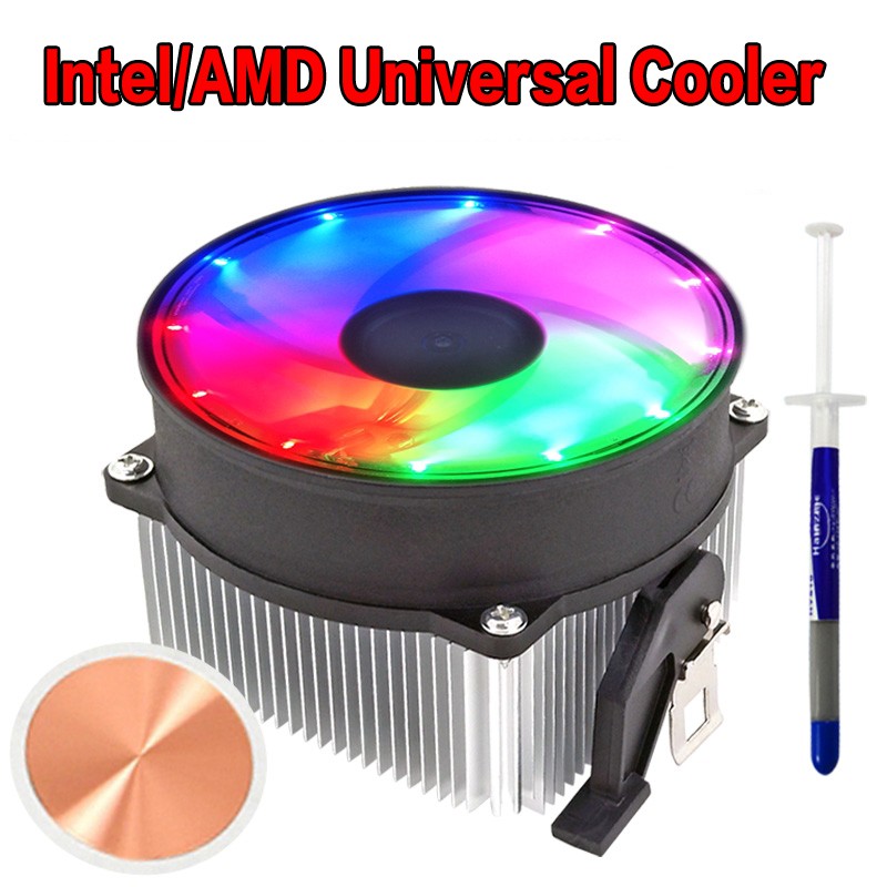 Intel platform fully compatible copper core CPU cooling fan RGB fan ...
