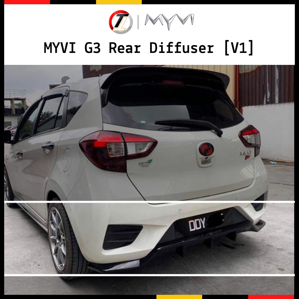 Myvi Gen3 V1 Rear Diffuser with Paint / No Paint PU Material | Myvi ...
