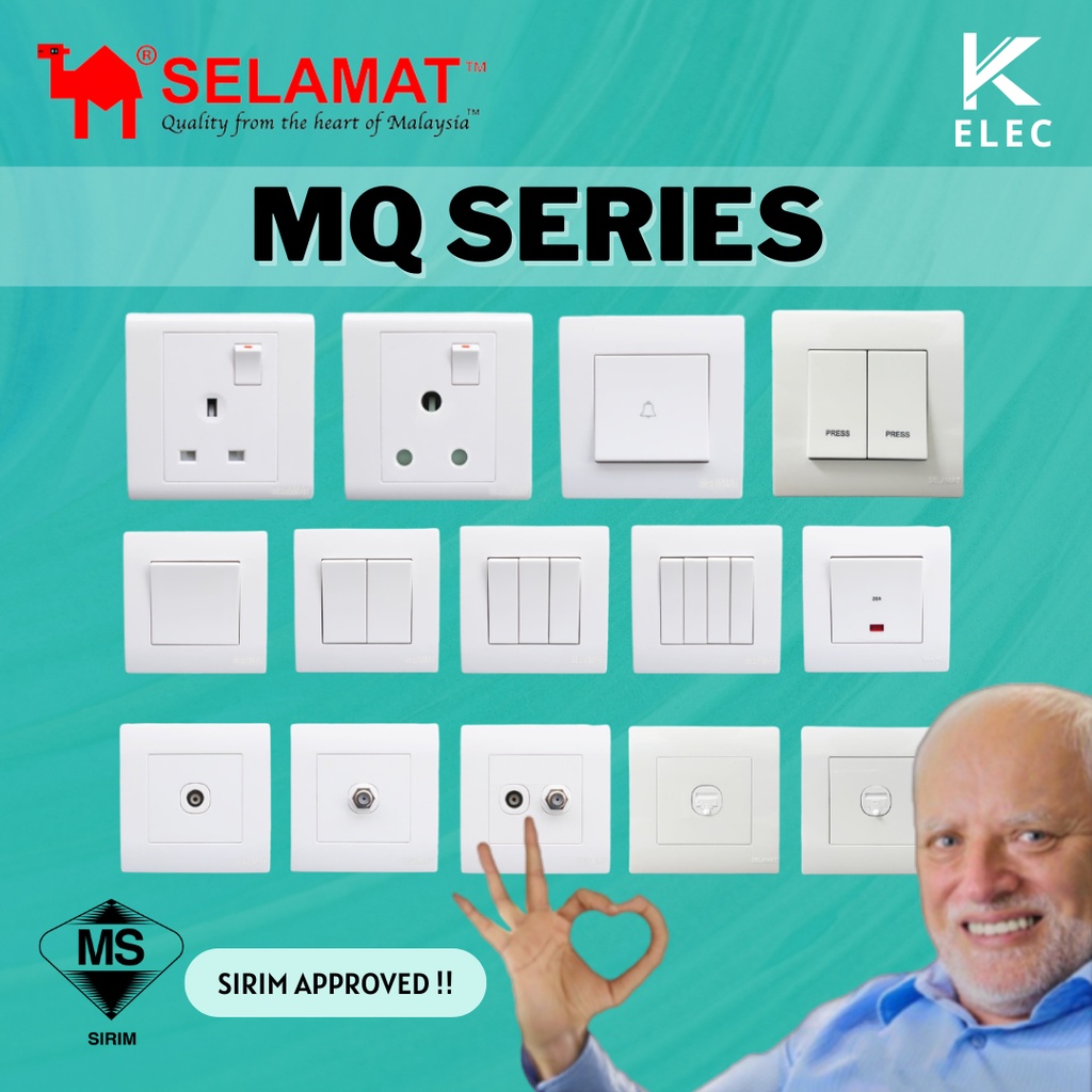 [LOCAL READYSTOCK] SELAMAT Switch Socket Outlet MQ Series SIRIM ...
