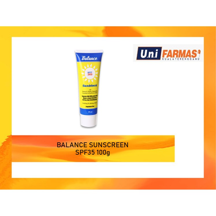 Balance Sunscreen SPF 35 (100 g) | Shopee Malaysia