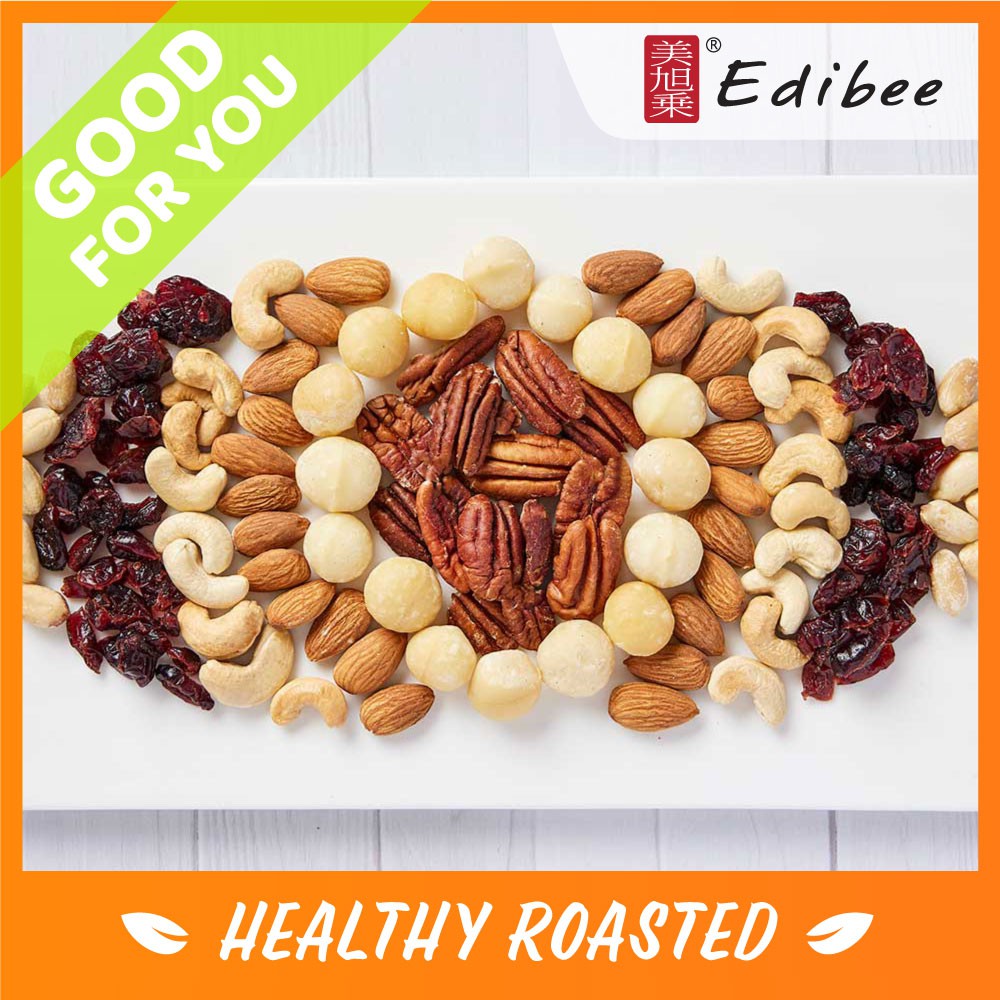 Edibee Protein Rich Nut Mix Family Pack Healthy Snack (300g) | Shopee ...