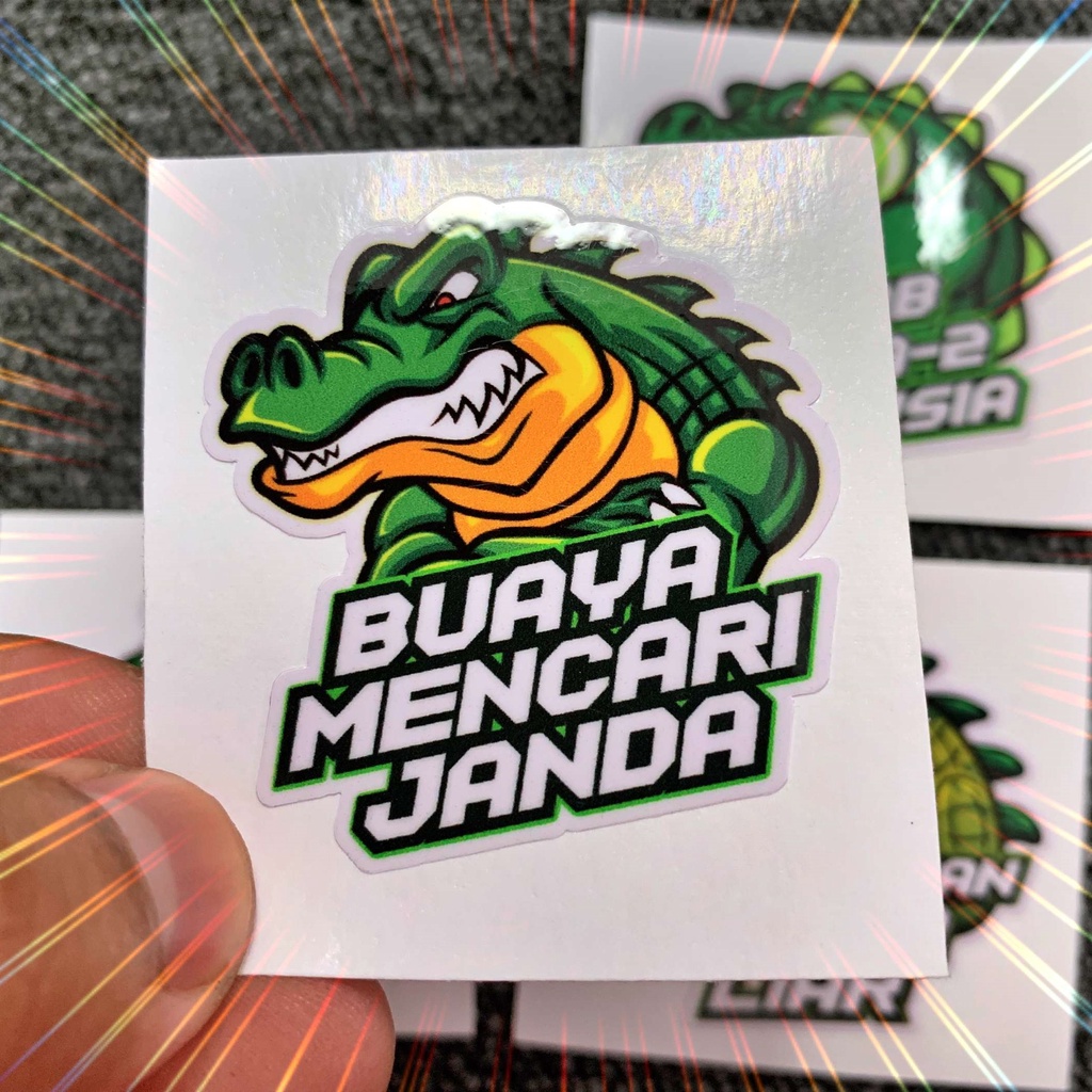 Sticker buaya darat mencari janda Lacoste NEW 2022 | Shopee Malaysia