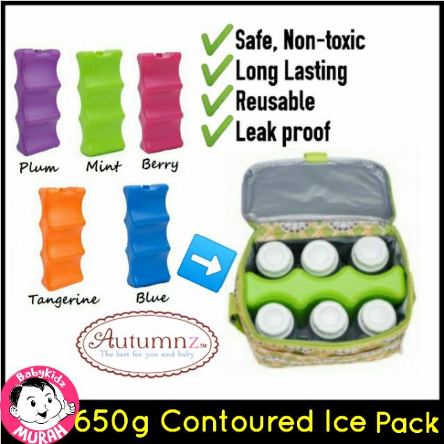 650g Autumnz Premium Contoured Ice Pack | Ice Brick For Milk Storage ...