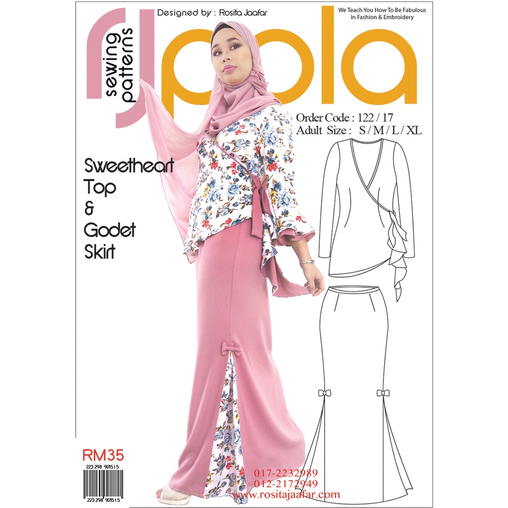 POLA PAKAIAN BLOUSE and SKIRT 122 RJPOLA rosita jaafar | Shopee Malaysia