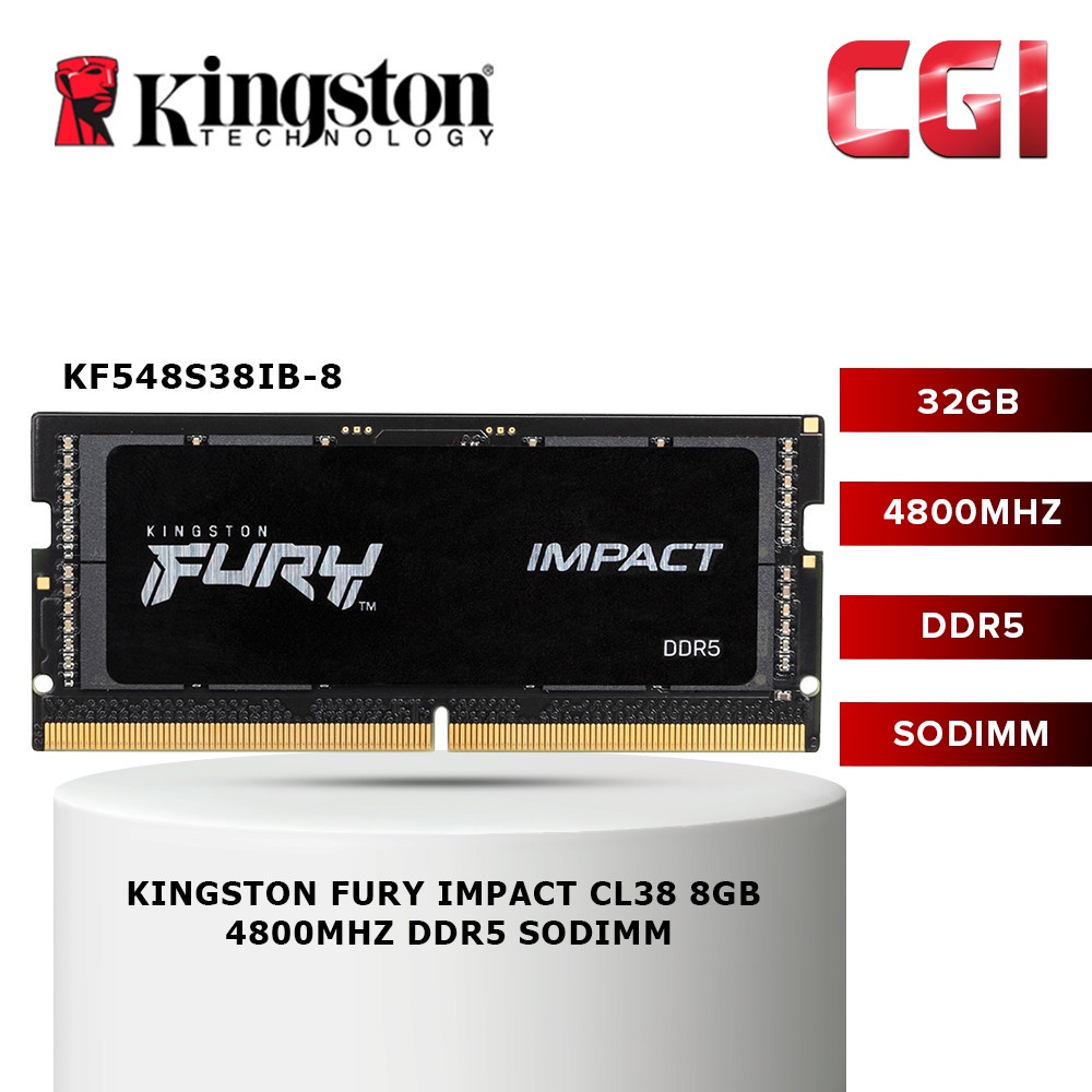Kingston FURY Impact 8GB DDR5-4800 CL38 262-Pin SODIMM - KF548S38IB-8 | Shopee Malaysia
