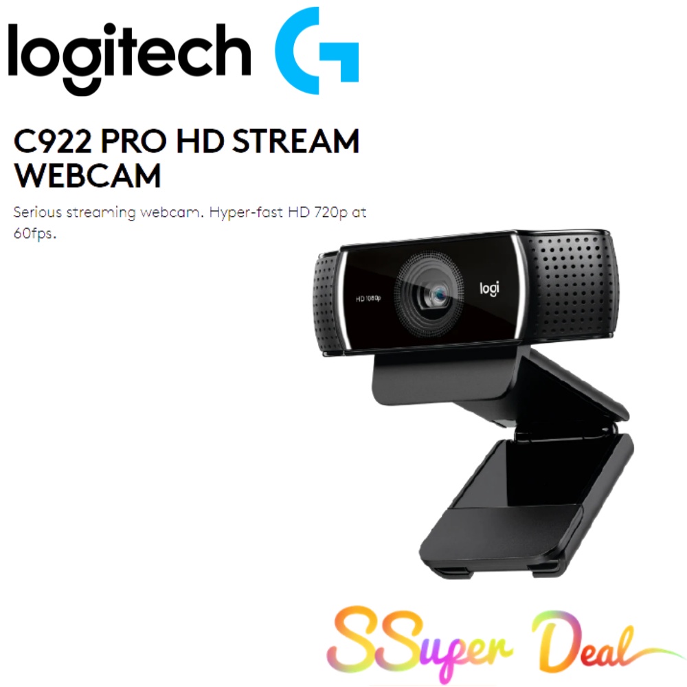 Logitech C922 PRO HD STREAM WEBCAM Serious streaming webcam. Hyper-fast ...