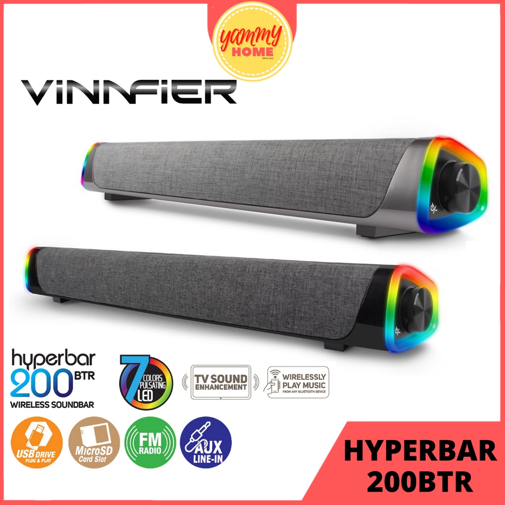 Vinnfier Hyperbar 200 BTR Wireless Soundbar Bluetooth With FM Radio USB ...
