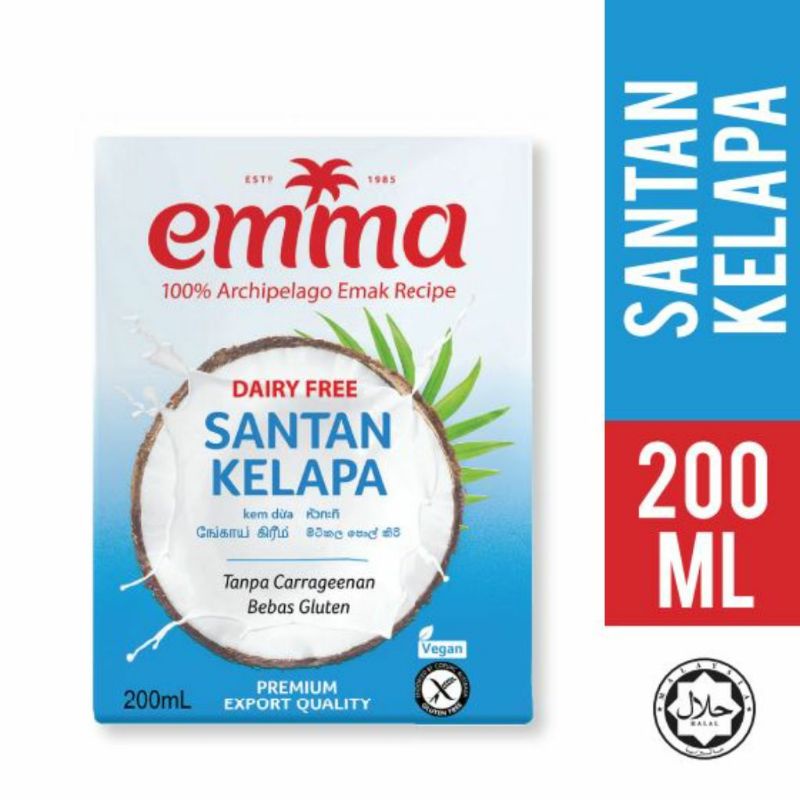 Emma Dairy Free Premium Quality Coconut Milk / Santan Kelapa, Gulten ...