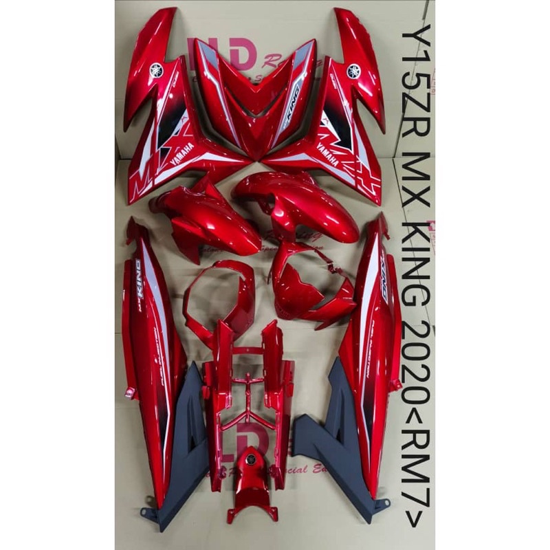 COVERSET Y15ZR V2 MX KING 2020 RM7 RED MERAH HLD HONLID MXKING Y15 ...