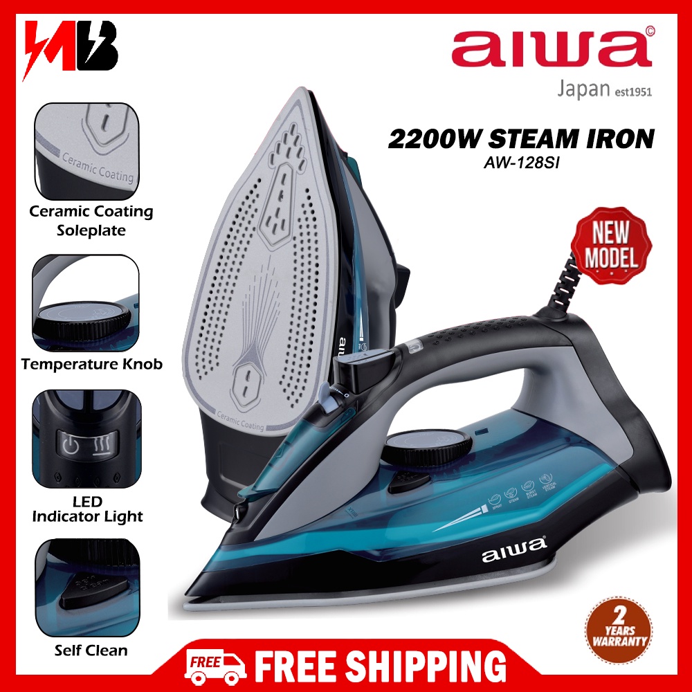 [Bubble Wrap] AIWA Steam Iron Sterika stim (2200W) Ceramic Coating ...