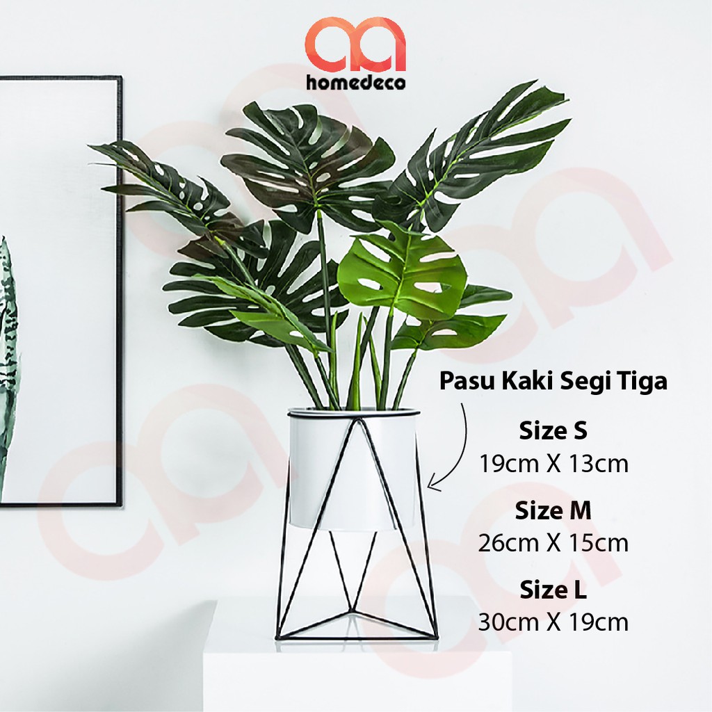 Pasu Kaki Segi Tiga NORDIC Flower Pot Artificial Tree Pot | Shopee Malaysia