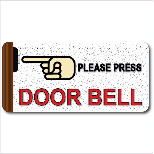 PLEASE PRESS DOOR BELL ACRYLIC SIGN BOARD 105x220mm Shopee Malaysia