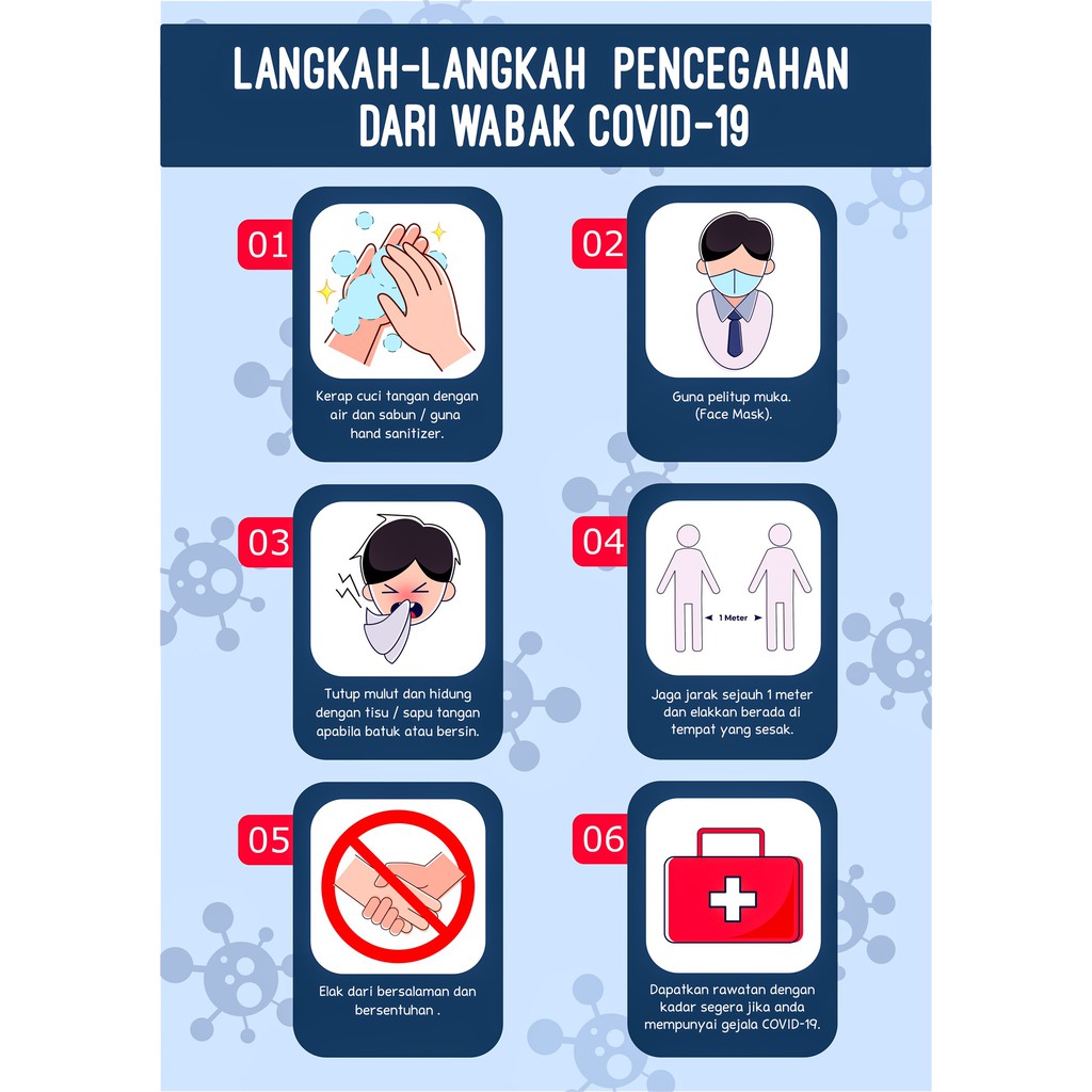 PVC Signs PVC Signage Covid -19 School Awareness SOP Poster / Poster ...