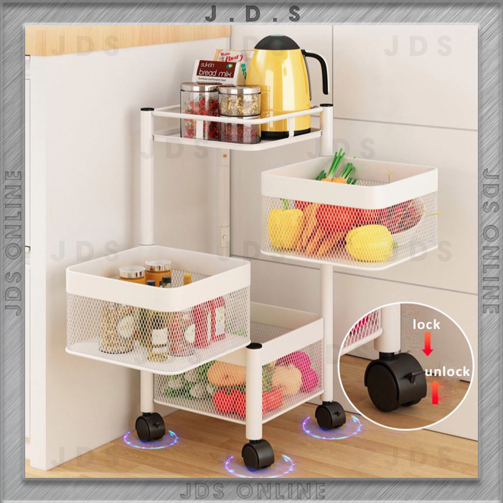 Stainless Steel Multi Layer Kitchen Rotating Rack Vegetable Storage ...