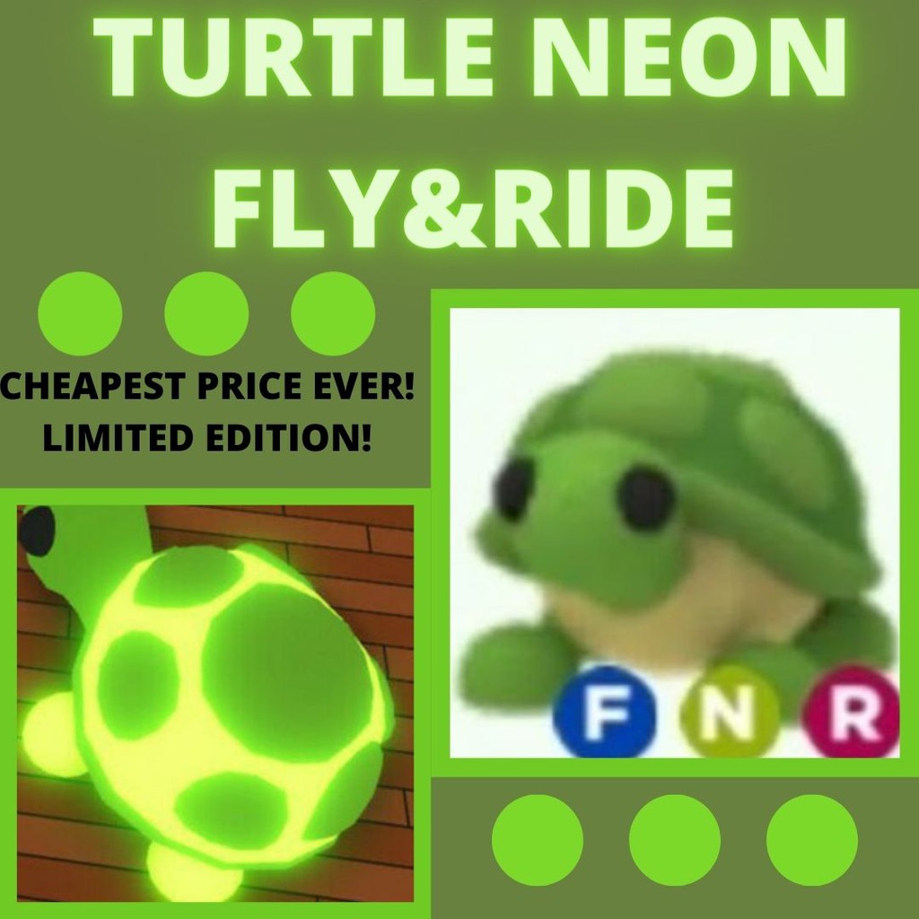 Adopt Me Turtle Neon Fly&Ride! Legendary! | Shopee Malaysia