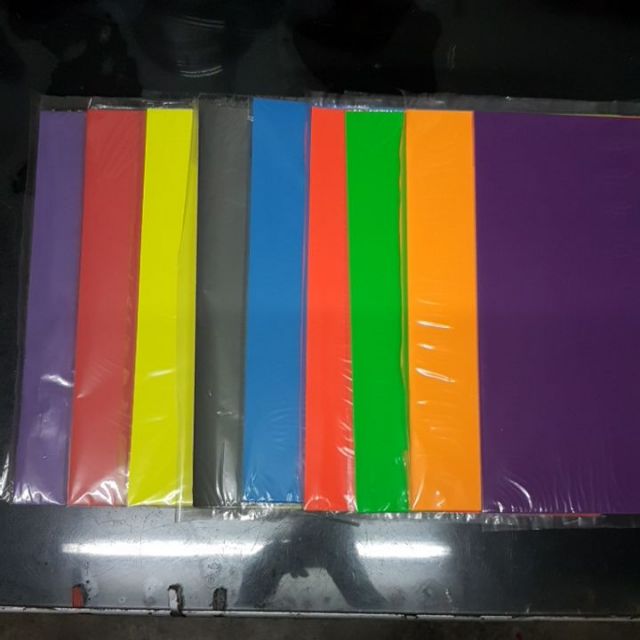 5pcs A4 Fluorescent colour sticker paper inkjet/laser printing | Shopee ...