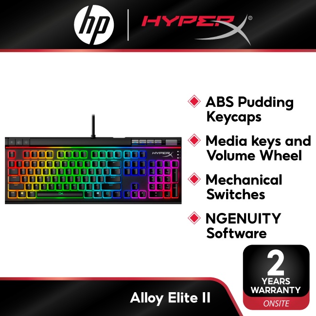 HyperX Alloy Elite 2 Mechanical Gaming Keyboard HX Red ABS Pudding ...