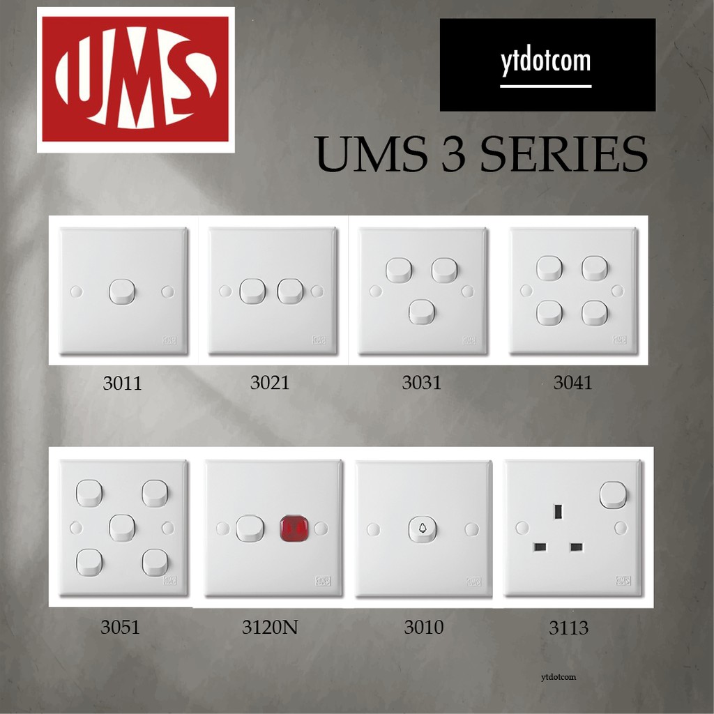 UMS 3 Series Switches & Socket Outlet | Shopee Malaysia