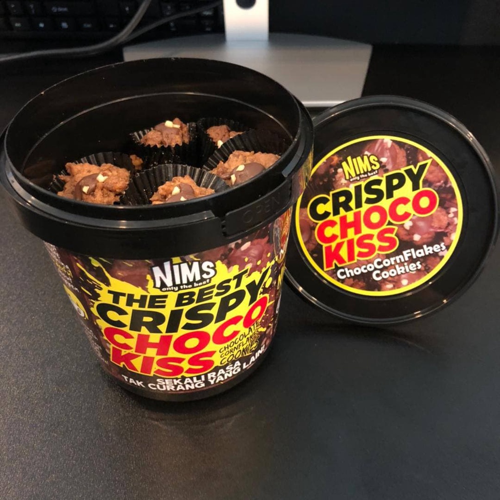 NIMS Crispy Choco Kiss - Choco Cornflakes Cookies [Biskut Raya Rare ...