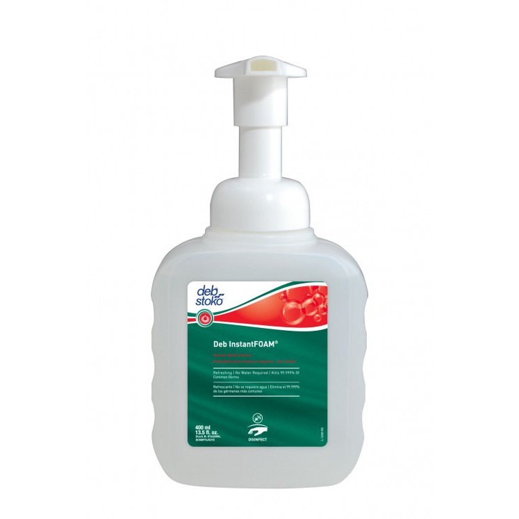 Deb Stoko Sanitiser Instant Foam 400ml with Pump 99.999% Antibacterial ...