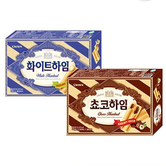 Crown Choco Hazelnut & White Hazelnut Cookie Heim 47g (5pcs) 白巧克力 ...