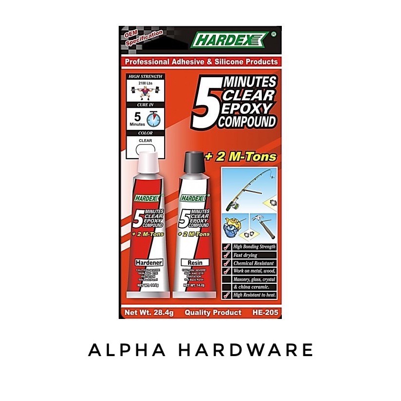 [Hardex] Glue/ Gum 5 minutes Clear Epoxy Compound Adhesive & Sillicon ...