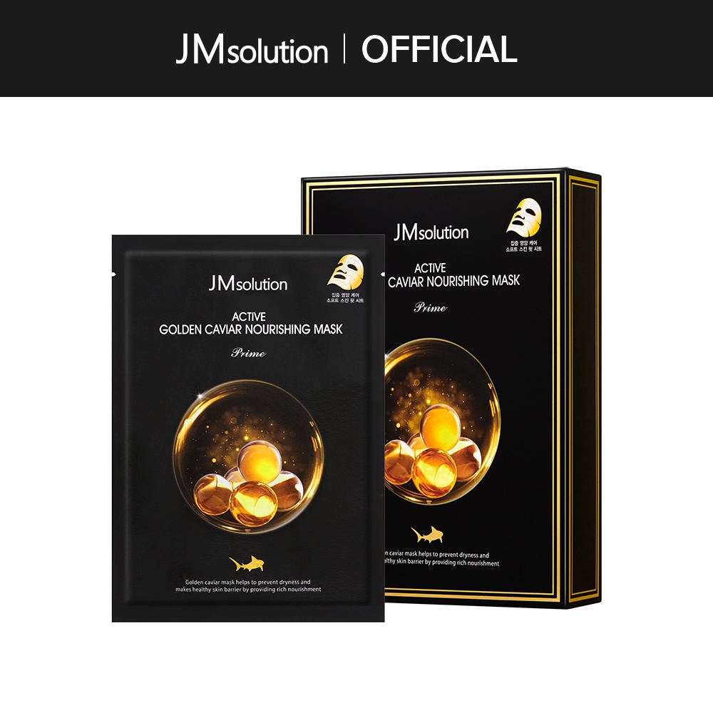 [JMsolution] active golden caviar nourishing mask prime (10sheets) | Shopee Malaysia