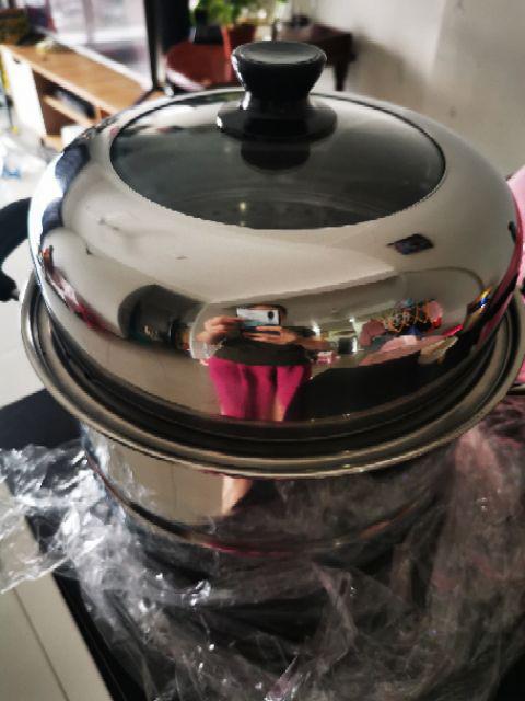 E-Central Stainless Steel 2 Layer Steam Pot | Pengukus Steamer | Periuk ...