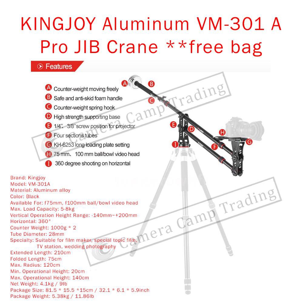 Kingjoy VM-301A Mini Aluminium Jib Crane with locking Panning Head | Shopee Malaysia