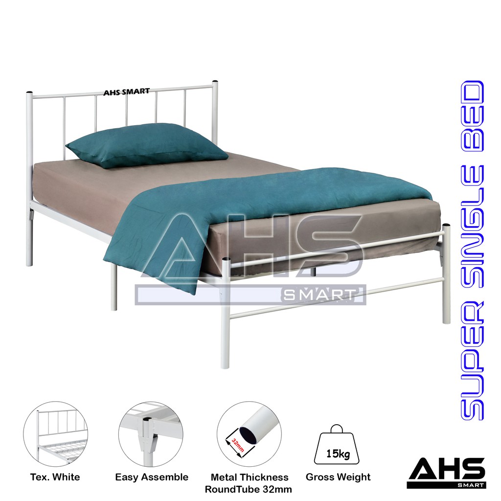 Metal Super Single Bed Frame AHS S1 - Katil Besi / Katil Bujang / Metal ...