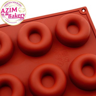 Acuan Silikon Donat | Non-Stick 8 Cavity Doughnut Mold | Silicone ...