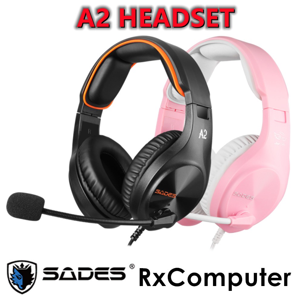SADES A2 WIRED GAMING HEADSET ( ORANGE / PINK ANGEL EDITION ) | Shopee ...