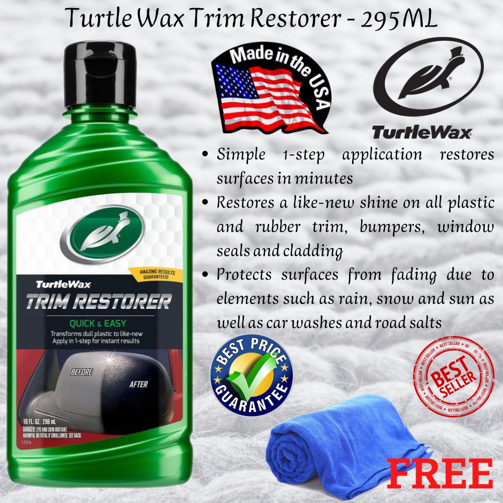 (100% Genuine Product) Turtle Wax Trim & Plastic Restorer - 296ML ...