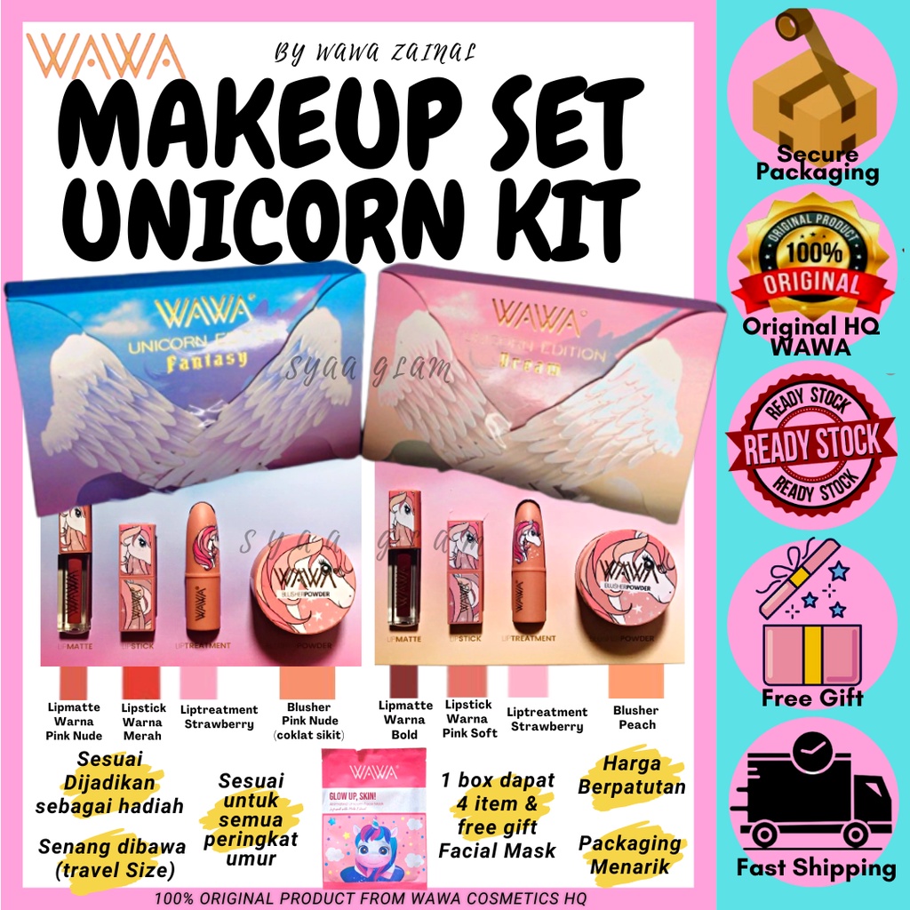 Wawa Cosmetics Unicorn Set | Wawa Unicorn | Wawa Makeup Set | Set Gift ...