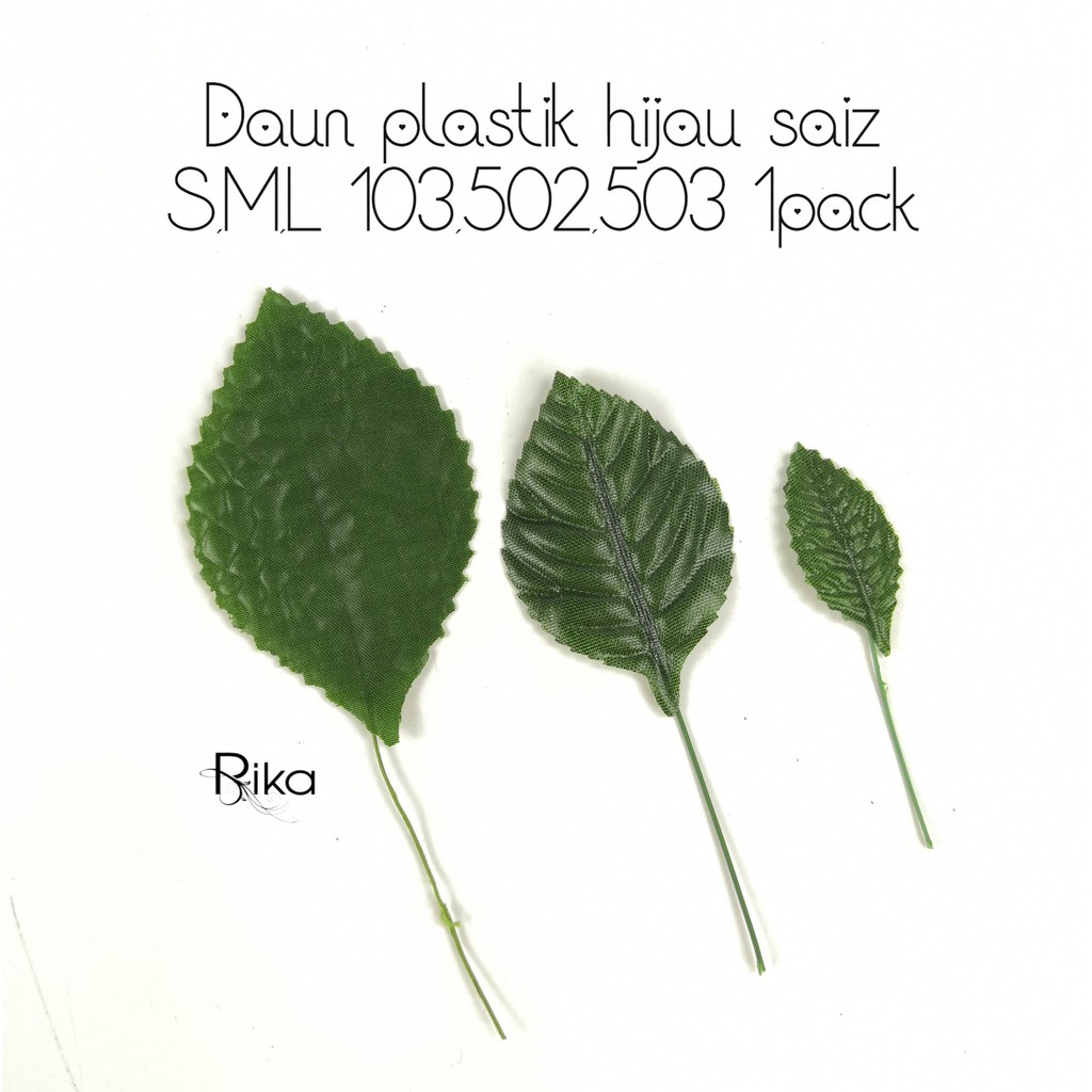Daun kecil plastik hijau saiz S M L XL 1pack | Shopee Malaysia
