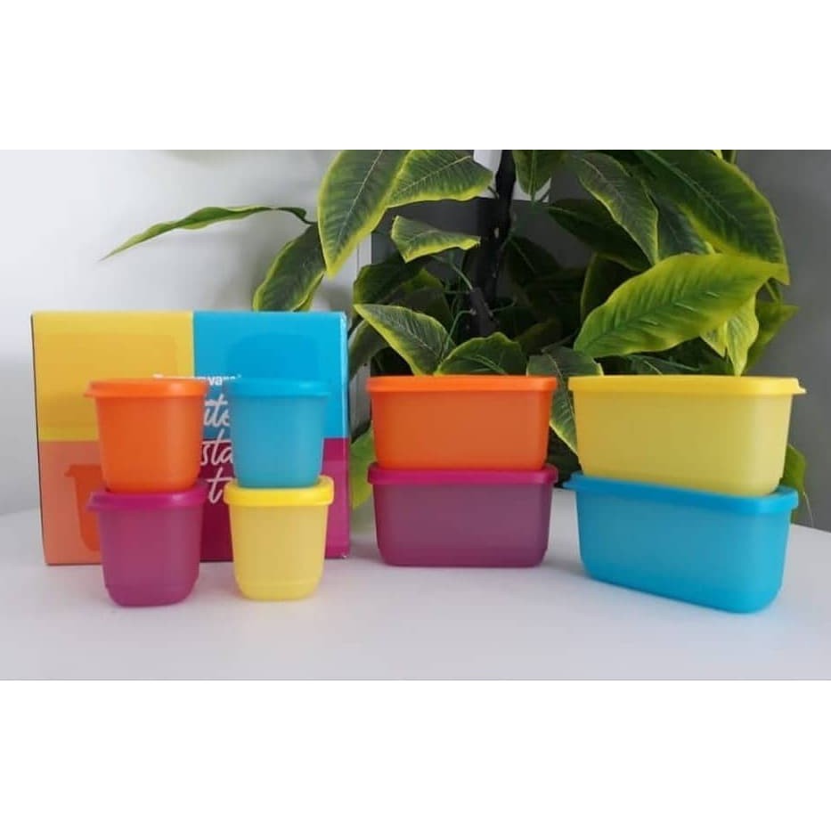 Tupperware (Full Set: 8pcs + Box) Mini Size Petite Fiesta Gift Set ...